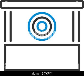 Prize Shooting Range Icon. Editable Bold Outline With Color Fill Design ...
