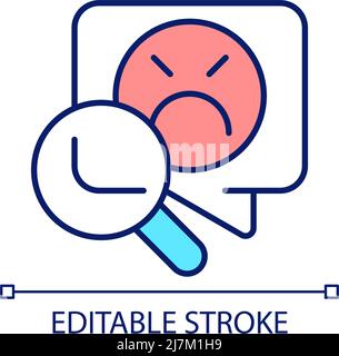 negative social interaction icon, linear design Stock Vector Image & Art - Alamy