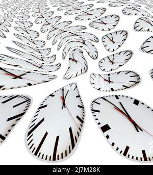 Time Watch Clock Distorted Concepts and Symbols of Time Stock Photo - Alamy