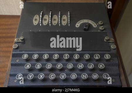 A German "Enigma I" cipher machine,army issue,No. "A 12630 ...