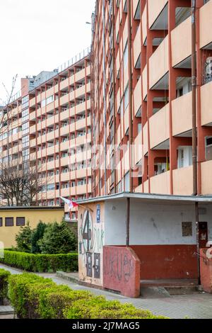 large communist built apartment block in gdansk poland Stock Photo - Alamy