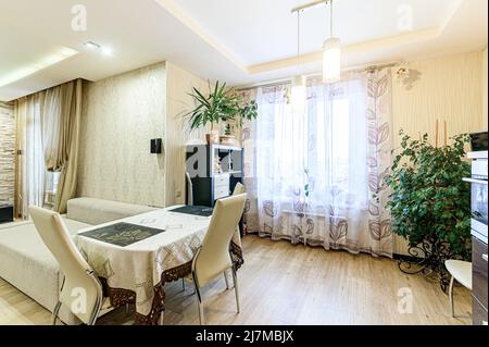 Russia, Moscow- May 21, 2020: interior apartment room bathroom, sink ...