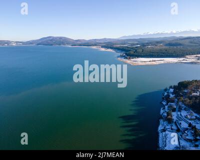 Aerial view of Iskar Reservoir near city of Sofia, Bulgaria Stock Photo ...