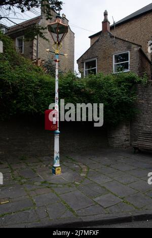 old gas street lamp and Georgian townhouses and architecture faulkner ...