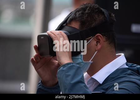 Addis Ababa, Ethiopia. 9th May, 2022. A 5G technology supported robot ...