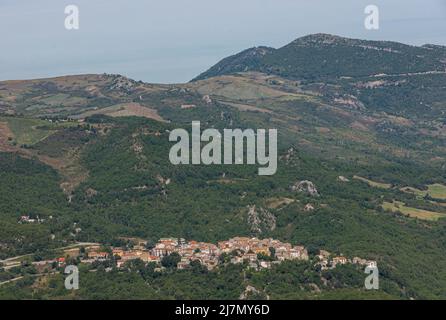 Landscapes of Abruzzo. View from the viewpoint of the Rio Verde ...