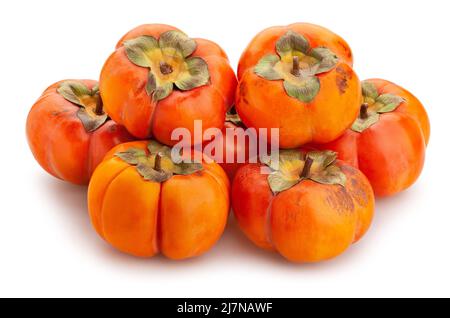 Ripe orange persimmons on the persimmon tree, fruit Stock Photo - Alamy