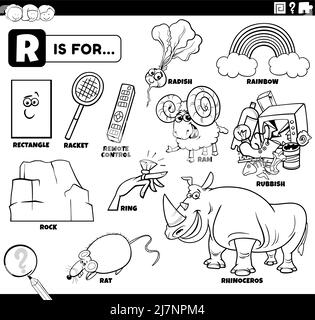 cartoon illustration of R letter for ram Stock Vector Image & Art - Alamy