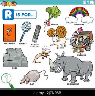 cartoon illustration of R letter for ram Stock Vector Image & Art - Alamy
