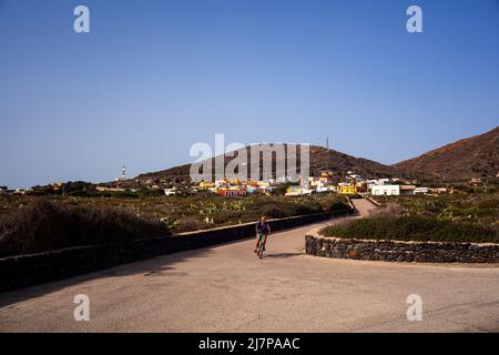 Road of Linosa in the summer season. Pelagie island, Sicily. italy ...