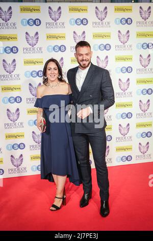 John Whaite (R) and Victoria Cunningham (L)attend the MEN Pride of ...