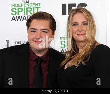 Santa Monica, CA. USA. Marcy Wudarski & Michael Gandolfini at the 2014 ...
