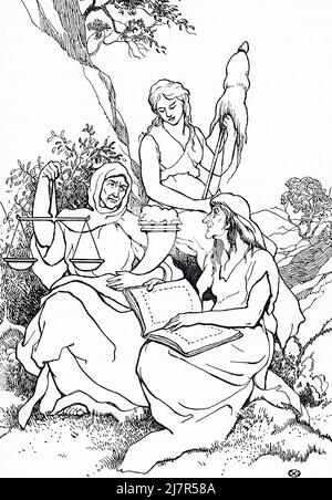 Greek Mythology - The Fates. Clotho, Atropos and Lachesis, the Parchae ...
