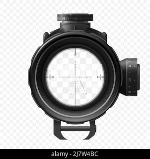 3D crosshair target, circle of sniper score with weapon zoom, rifle optical sight view Stock ...