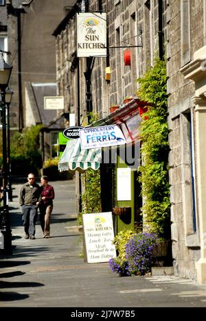 Shops on the High Street, Rothbury, Northumberland Stock Photo - Alamy