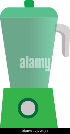 cute illustration of green mixer and orange bowl Stock Vector Image ...