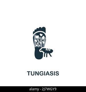 Tungiasis icon. Monochrome simple Deseases icon for templates, web ...