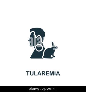 Tularemia icon. Monochrome simple Deseases icon for templates, web ...