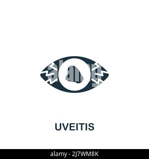 Uveitis icon. Monochrome simple Deseases icon for templates, web design ...