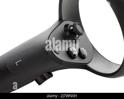Close-up of the joystick from the VR helmet isolated on a white ...