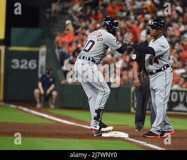 Detroit Tigers first baseman Harold Castro fields a Boston Red Sox ...