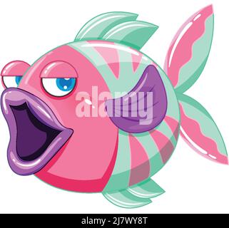 Cartoon fish with big lips illustration Stock Vector Image & Art - Alamy