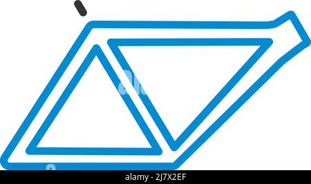 Bike Frame Icon. Editable Bold Outline With Color Fill Design. Vector ...