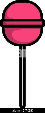 Stick Candy Icon. Editable Bold Outline With Color Fill Design. Vector ...