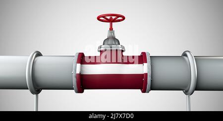 Latvia oil and gas fuel pipeline. Oil industry concept. 3D Rendering ...