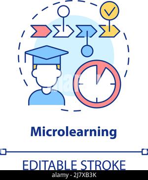 Microlearning content concept icon Stock Vector Image & Art - Alamy