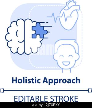 Holistic approach blue concept icon Stock Vector Image & Art - Alamy