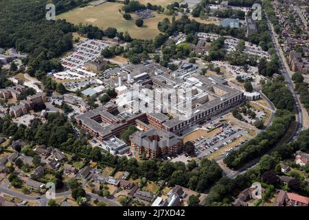 aerial view of Rotherham General Hospital, South Yorkshire Stock Photo ...