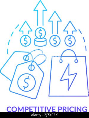 Competitive environment blue gradient concept icon Stock Vector Image ...