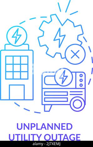 Downtime reduce blue gradient concept icon Stock Vector Image & Art - Alamy