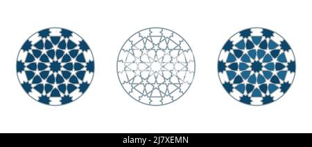 Persian geometric mosaic rosettes for Ramadan card Stock Vector Image ...