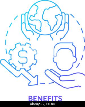 Benefits blue gradient concept icon Stock Vector Image & Art - Alamy