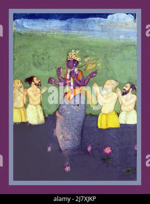Matsya (fish) is the fish avatar of the Hindu god Vishnu Stock Photo ...