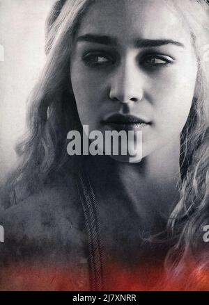 Actress Emilia Clarke as Daenerys Targaryen in the fantasy drama ...