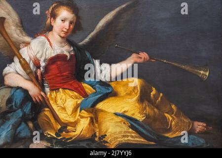 Painting titled "A Personification of Fame" by Italian Artist Bernardo ...