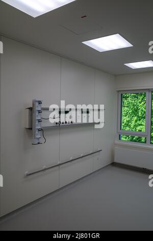 in a wall in a hospital are wall connections for oxygen, vacuum and ...