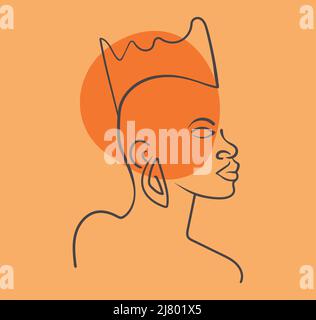 Portrait of a dark-skinned woman with afro hair, bandana and fitness ...