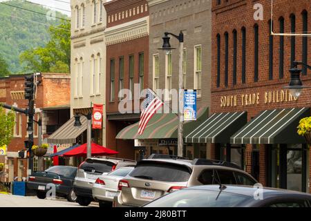 downtown street in Tryon North Carolina where singer Nina Simone was ...
