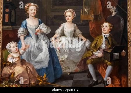 Painting titled "The Graham Children" by William Hogarth dated 1742 ...