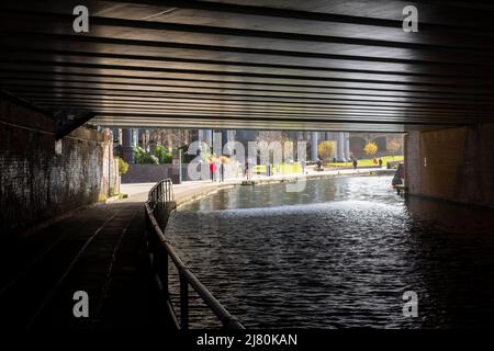 St Pancras Basin, Regent's Canal, Camden, North London, UK Stock Photo ...