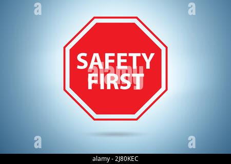 Safety first badge in the industrial safety concept Stock Photo - Alamy