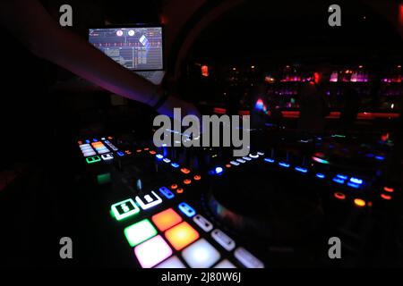 dj controller. Remote Control. audio controller Stock Photo - Alamy