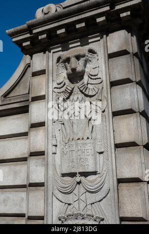 Engineers' Gate is the entrance to Central Park at 90th Street and ...
