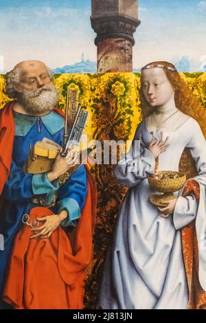 Painting of Saints Peter and Dorothy by the Master of the Saint ...