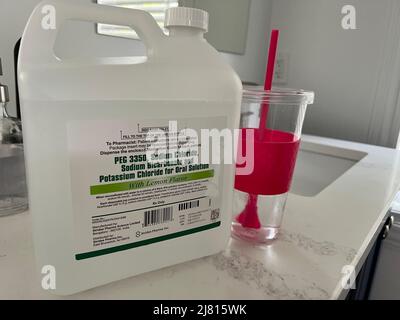 Ready to prep for colonoscopy with TriLyte solution Stock Photo - Alamy