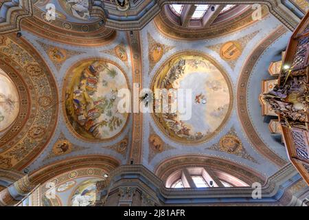 Ortisei, Italy - Aug 14, 2021: Beautiful landscape of Saint Anthony's ...